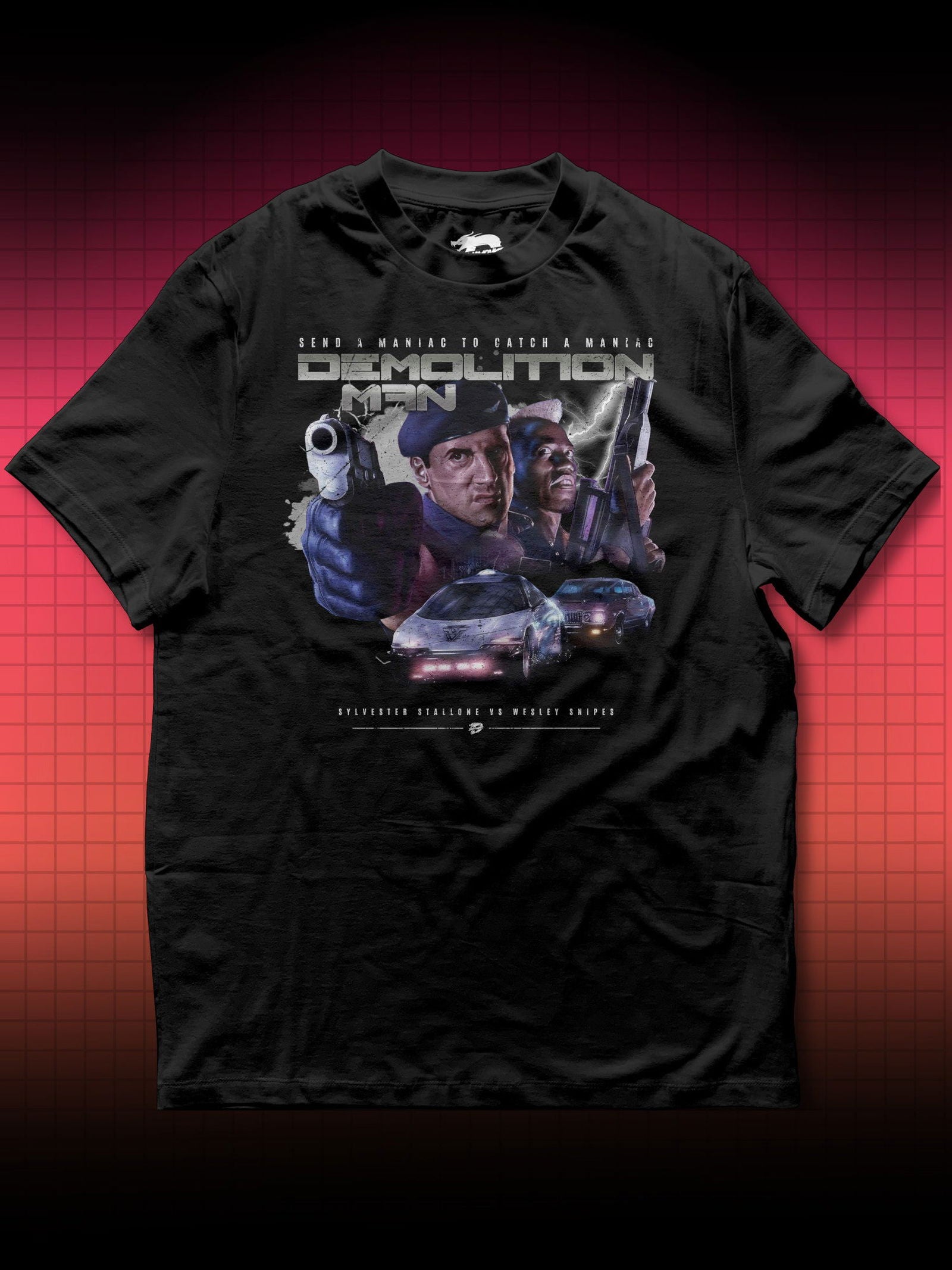 DEMOLITION MAN | SYLVESTER STALLONE WESLEY SNIPES | T-SHIRT – DRAMAMONKS