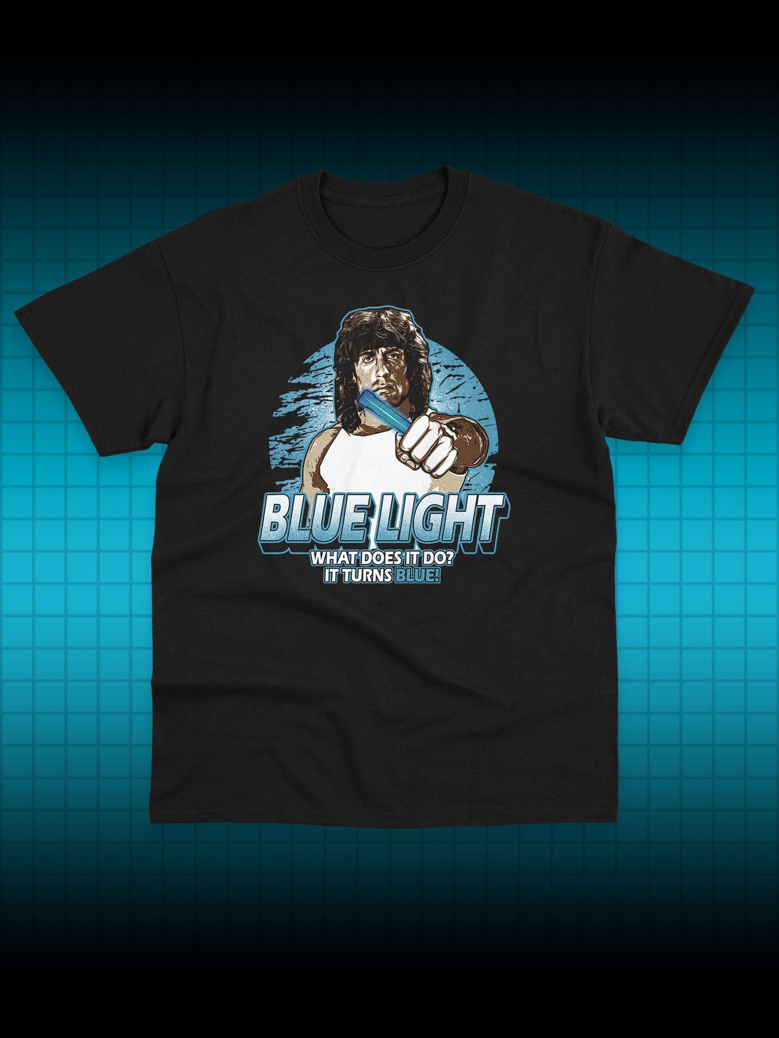 RAMBO 3 BLAUES LICHT BLUE LIGHT | SYLVESTER STALLONE | T-SHIRT – DRAMAMONKS
